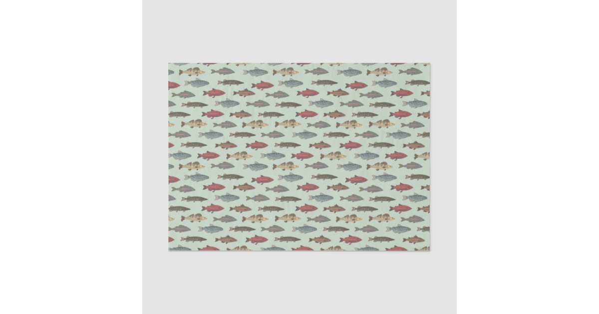 Fish Fishing Tissue Paper | Zazzle