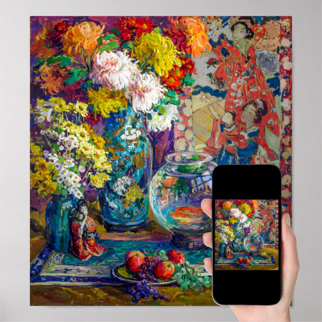 Fish, Fruits, and Flowers | Kathryn E. Cherry | Poster | Zazzle