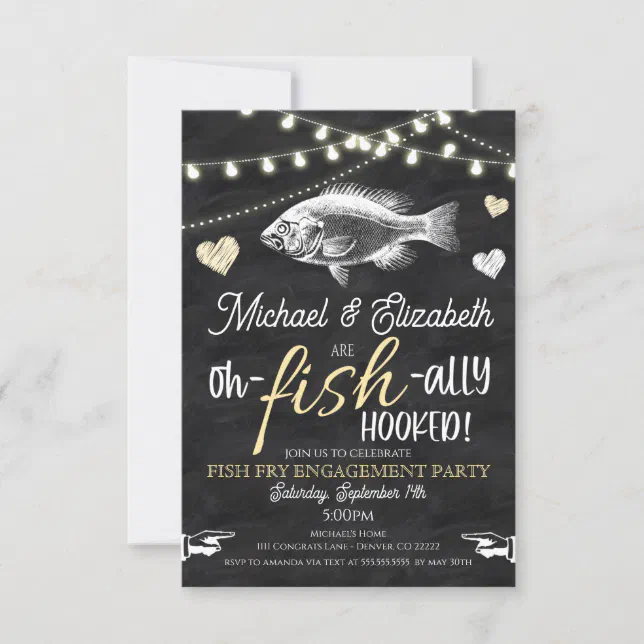 Fish Fry Engagement Party Invitation | Zazzle