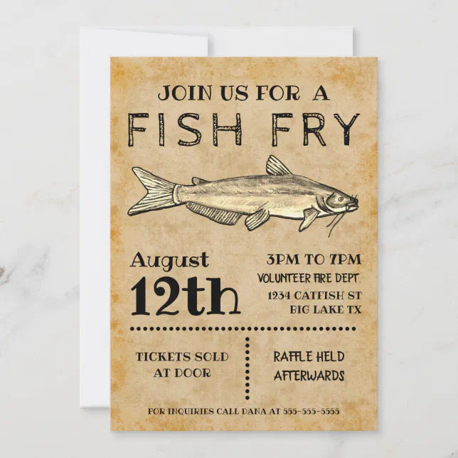 Fish Fry Invitation | Zazzle