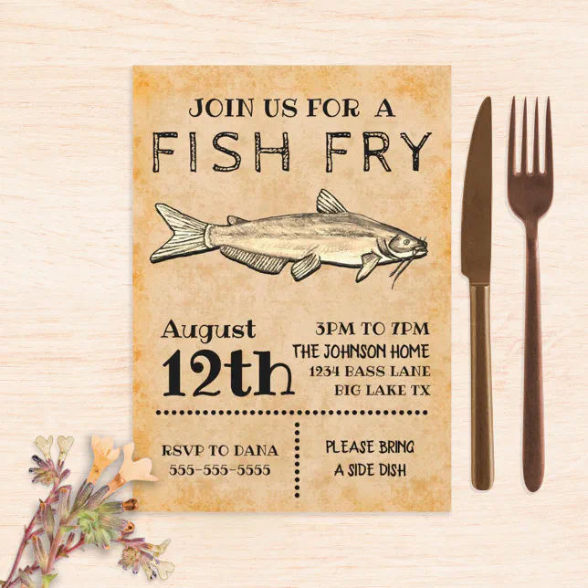 Fish Fry Invitation | Zazzle