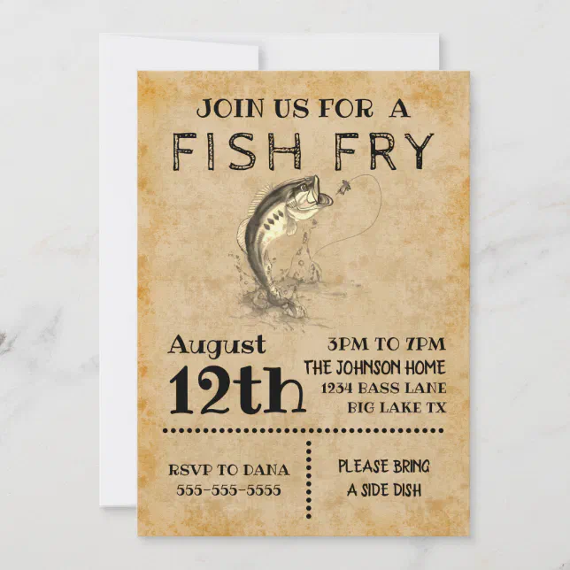 Fish Fry Invitation | Zazzle