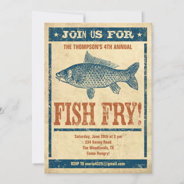 Fish Fry Invitations | Zazzle