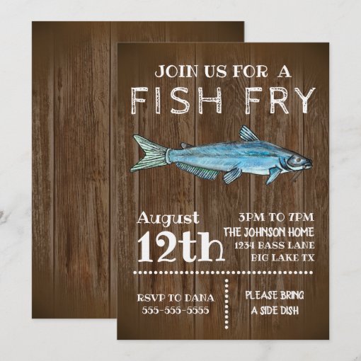 Fish Fry Party Invitation | Zazzle
