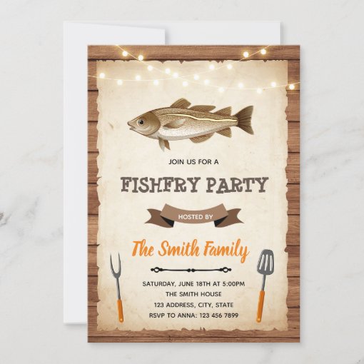 Fish fry party Invitation | Zazzle