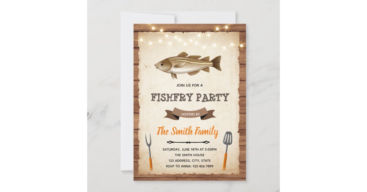 Fish fry party Invitation | Zazzle