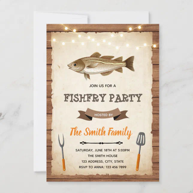 Fish fry party Invitation | Zazzle