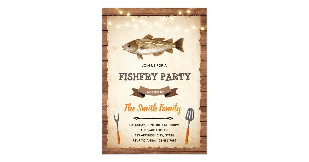 Fish fry party Invitation | Zazzle.com