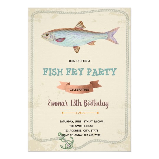 Fish fry party INVITATION | Zazzle.com