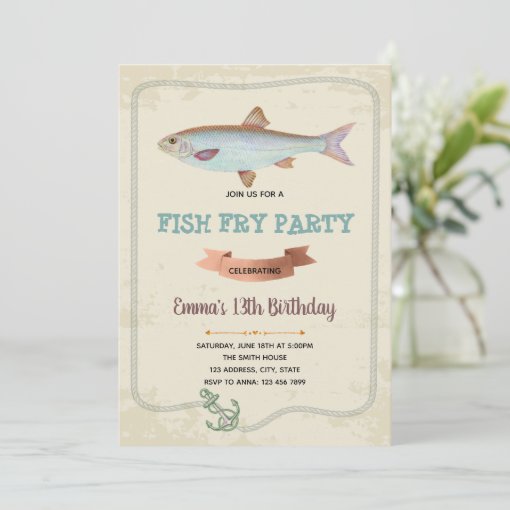 Fish fry party INVITATION | Zazzle
