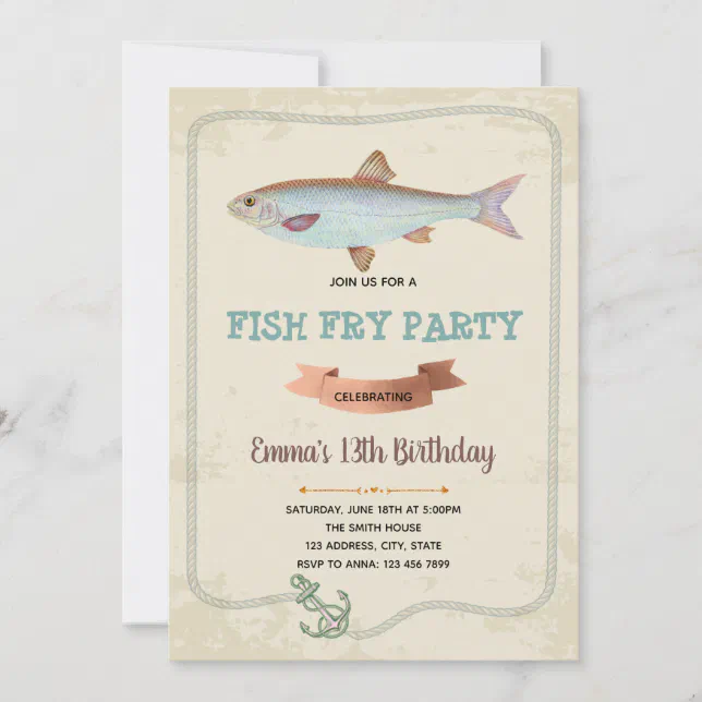 Fish fry party INVITATION | Zazzle