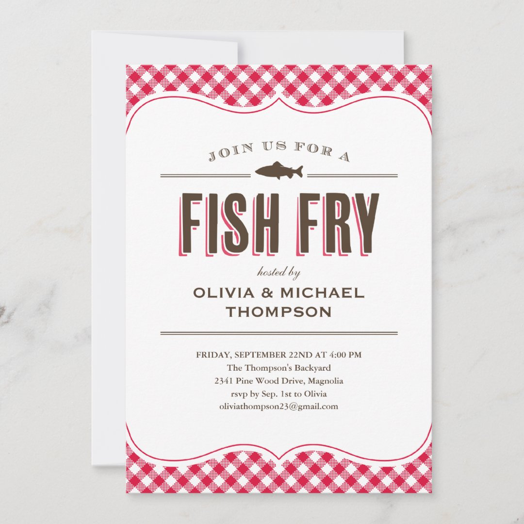 Fish Fry Party Invitations | Zazzle