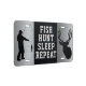 Fish Hunt Sleep Repeat License Plate | Zazzle