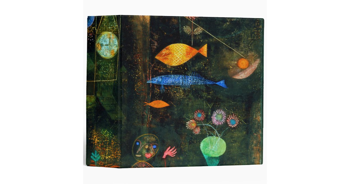 Fish Magic, Paul Klee 3 Ring Binder | Zazzle