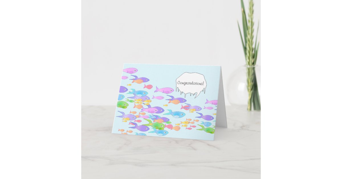 Fish Marine Biologist Graduation Congratulations Card | Zazzle
