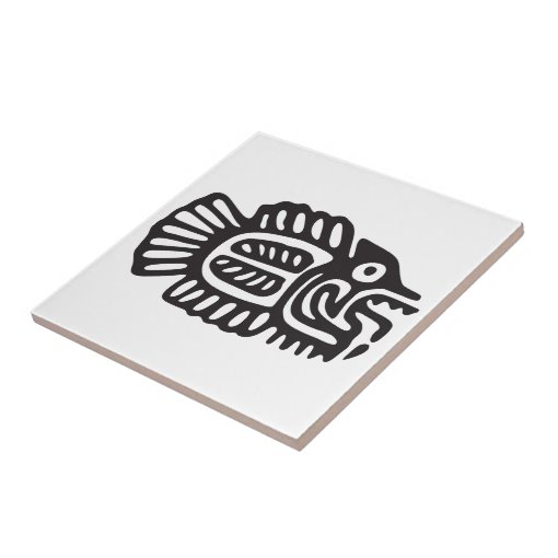 Fish, Mexican hieroglyph(Maya) Tile | Zazzle