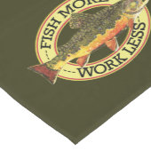 Fish More - Work Less Medium Table Runner | Zazzle