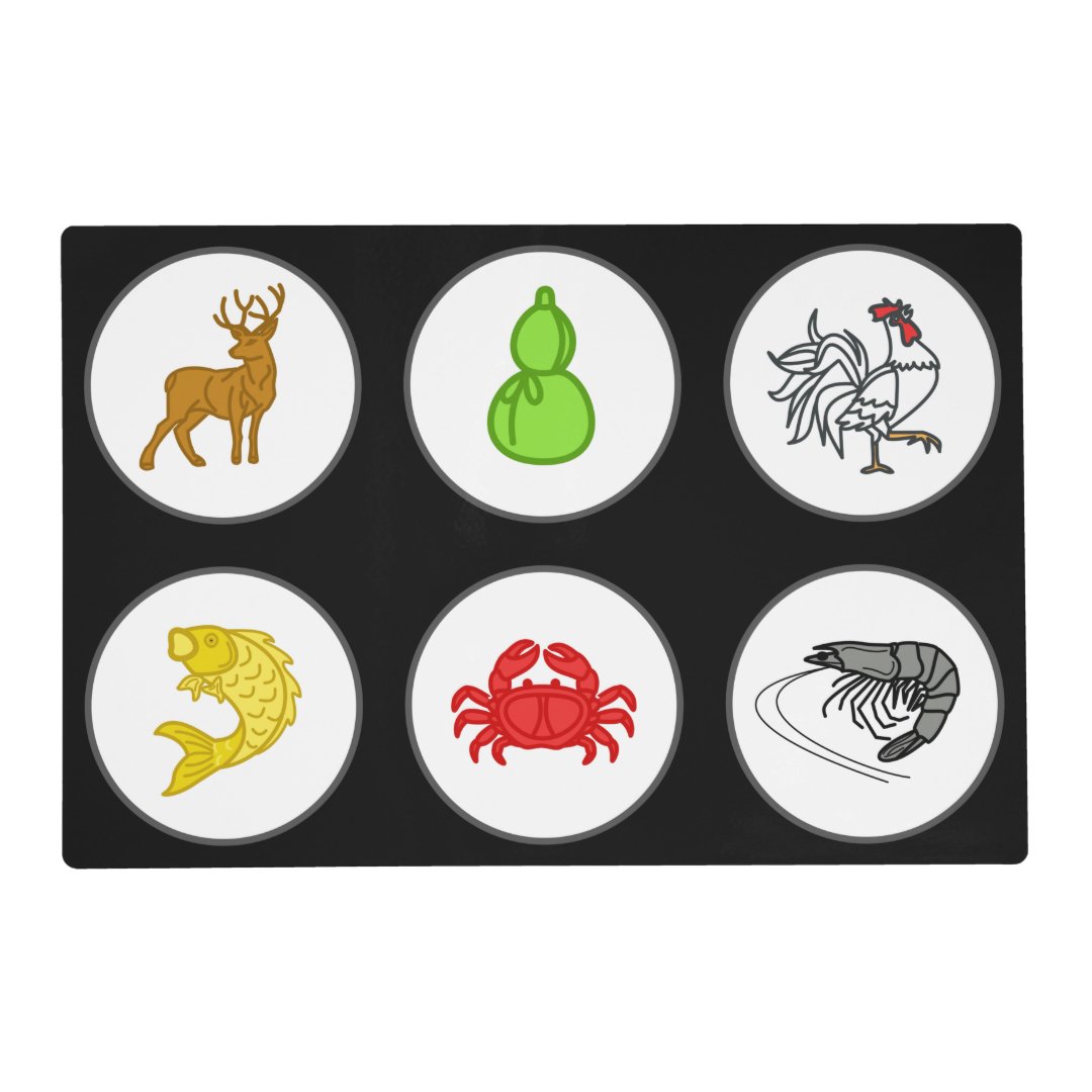 Fish Prawn Crab Vietnamese Dice Game Betting Mat | Zazzle