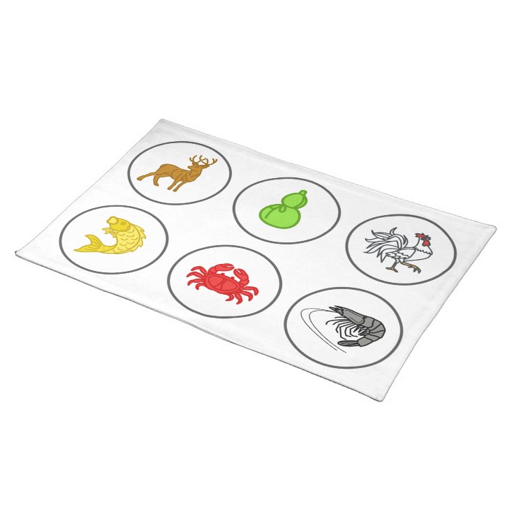 Fish Prawn Crab Vietnamese Dice Game Betting Mat | Zazzle