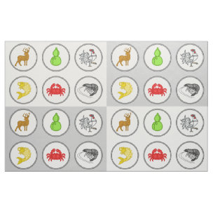 Fish Prawn Crab / Vietnamese Dice - Game Mat Fabric | Zazzle.com