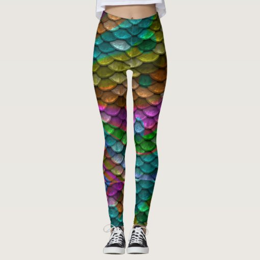 Fish Scale Leggings Mermaids, Weird leggings | Zazzle