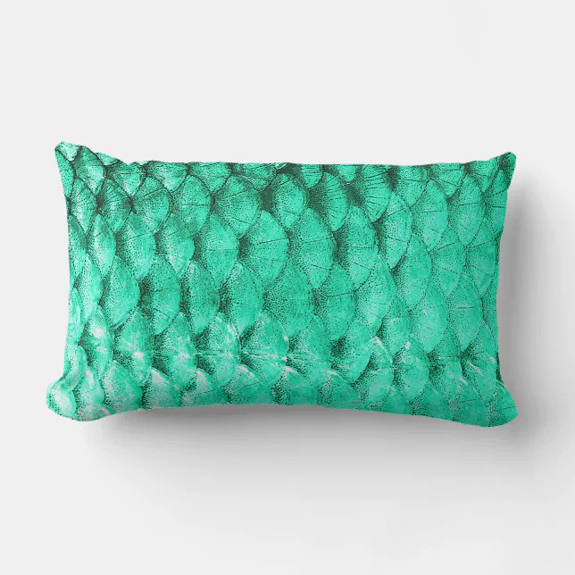"Fish Scale Pillow" Lumbar Pillow | Zazzle