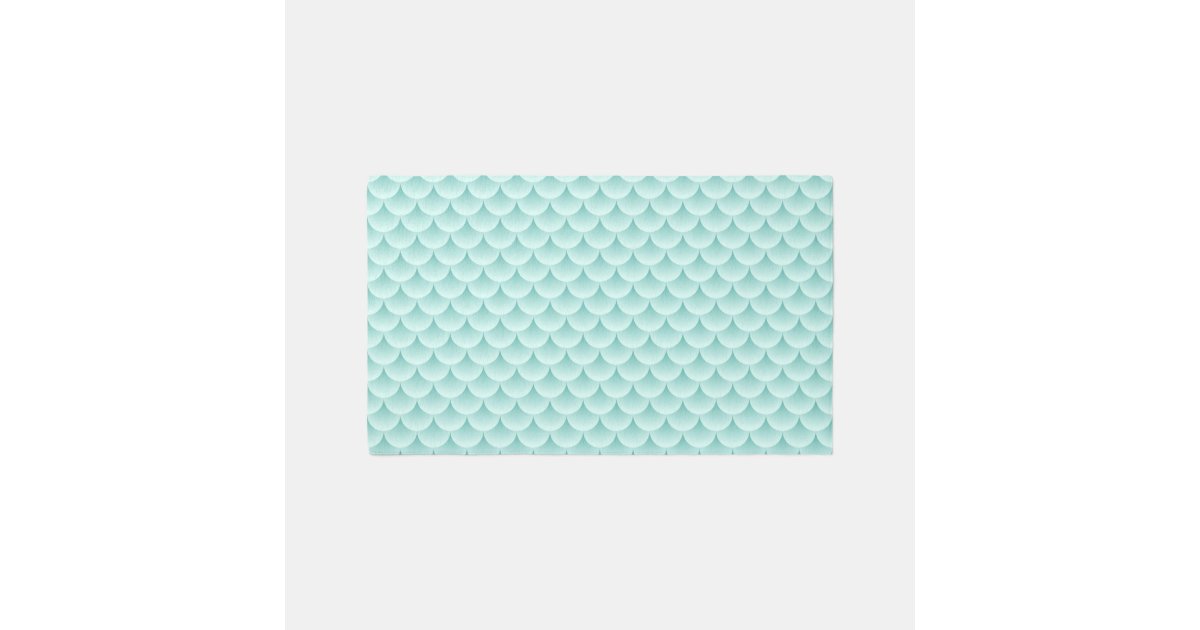 Fish Scales Pattern Rug | Zazzle