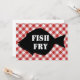 Fish Silo on Red & White Checked Cloth Fish Fry Invitation | Zazzle