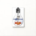 Fish swimming in a Light Bulb | quirky Fish Tank Light Switch Cover ...