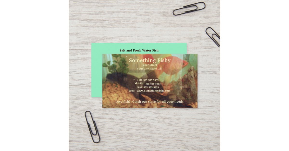 Fish Tank Business Card | Zazzle