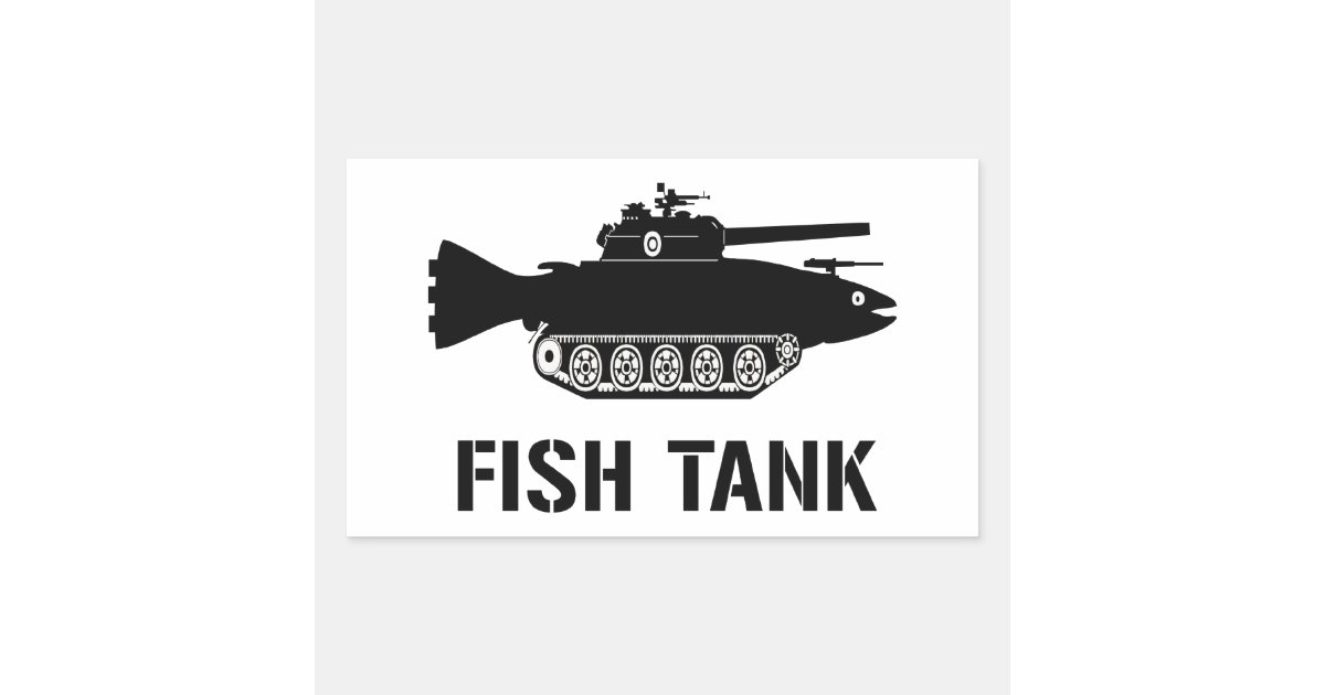 Fish Tank Rectangular Sticker | Zazzle