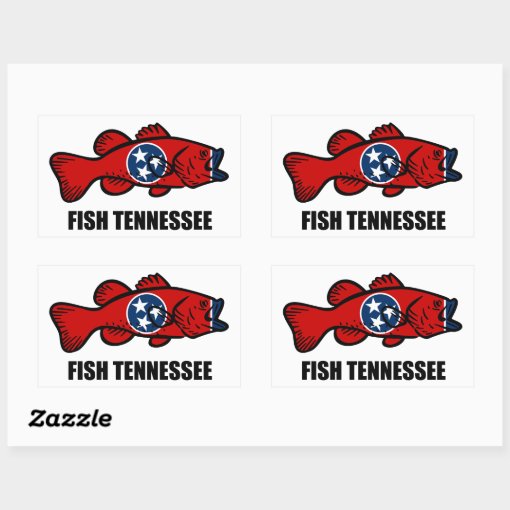 Fish Tennessee Rectangular Sticker | Zazzle
