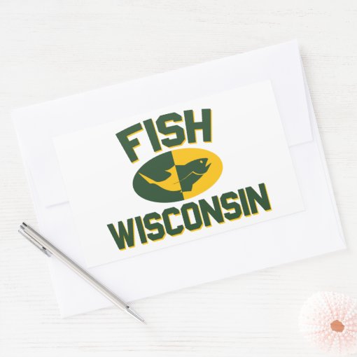 Fish Wisconsin Rectangular Sticker | Zazzle