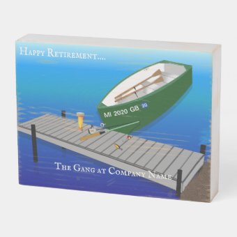 Fisherman Fishing Happy Retirement Sign Row Boat | Zazzle