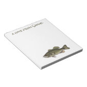 Fisherman Gone Fishing Wildlife Nature Bass Fish Notepad | Zazzle
