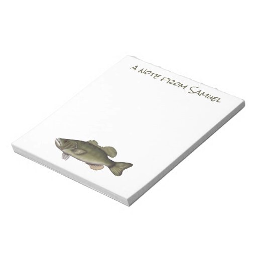 Fisherman Gone Fishing Wildlife Nature Bass Fish Notepad | Zazzle
