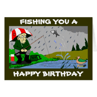 Funny Fishing Birthday Cards - Greeting & Photo Cards | Zazzle