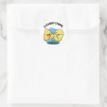 Fishin chips Funny Food Pun Classic Round Sticker | Zazzle