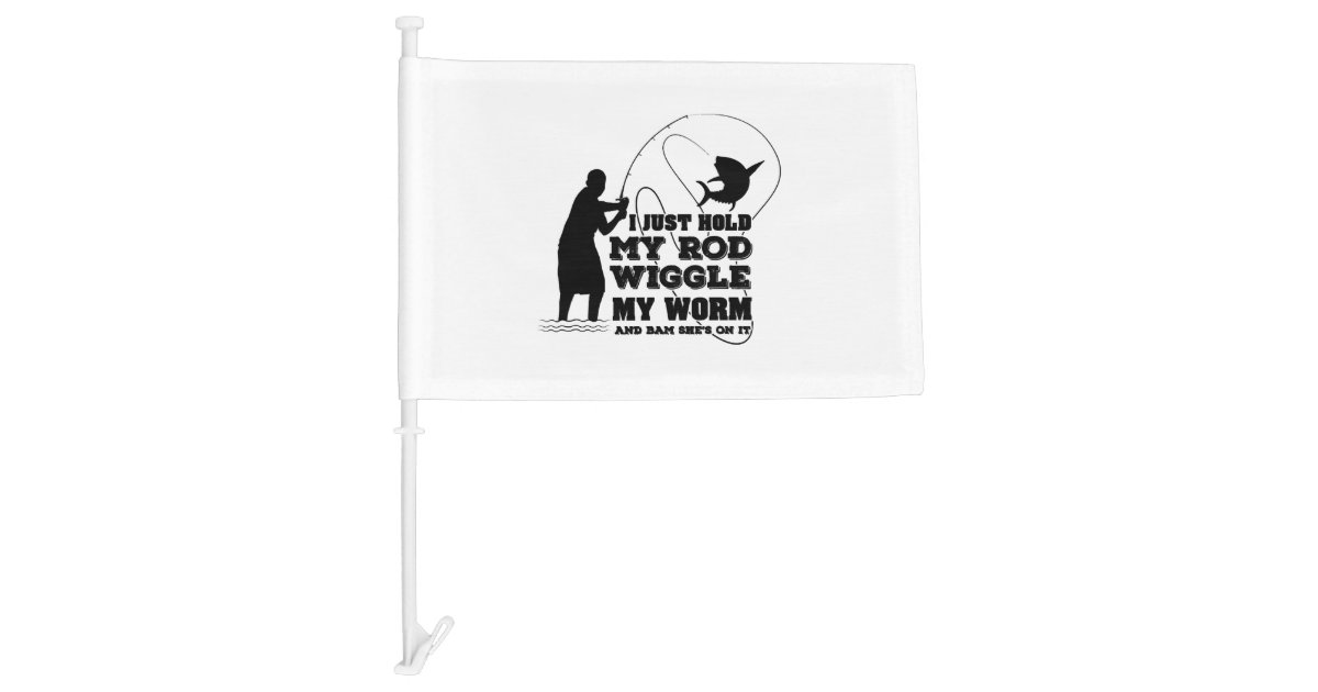 Fishing Angler Fish Car Flag | Zazzle