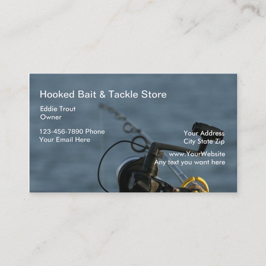 Fishing Bait And Tackle Business Cards | Zazzle