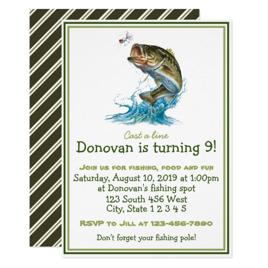 Fishing Birthday Invitation | Zazzle.com