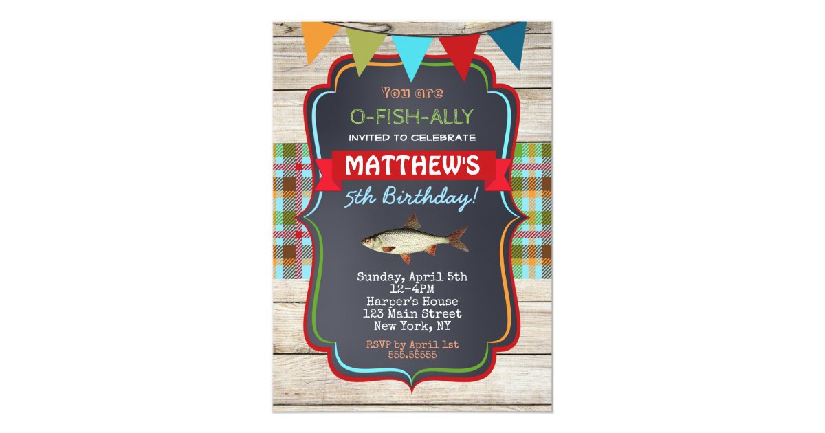 Fishing Birthday Invitations | Zazzle.com