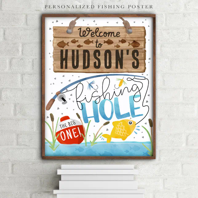 Fishing Birthday Welcome Sign | Zazzle