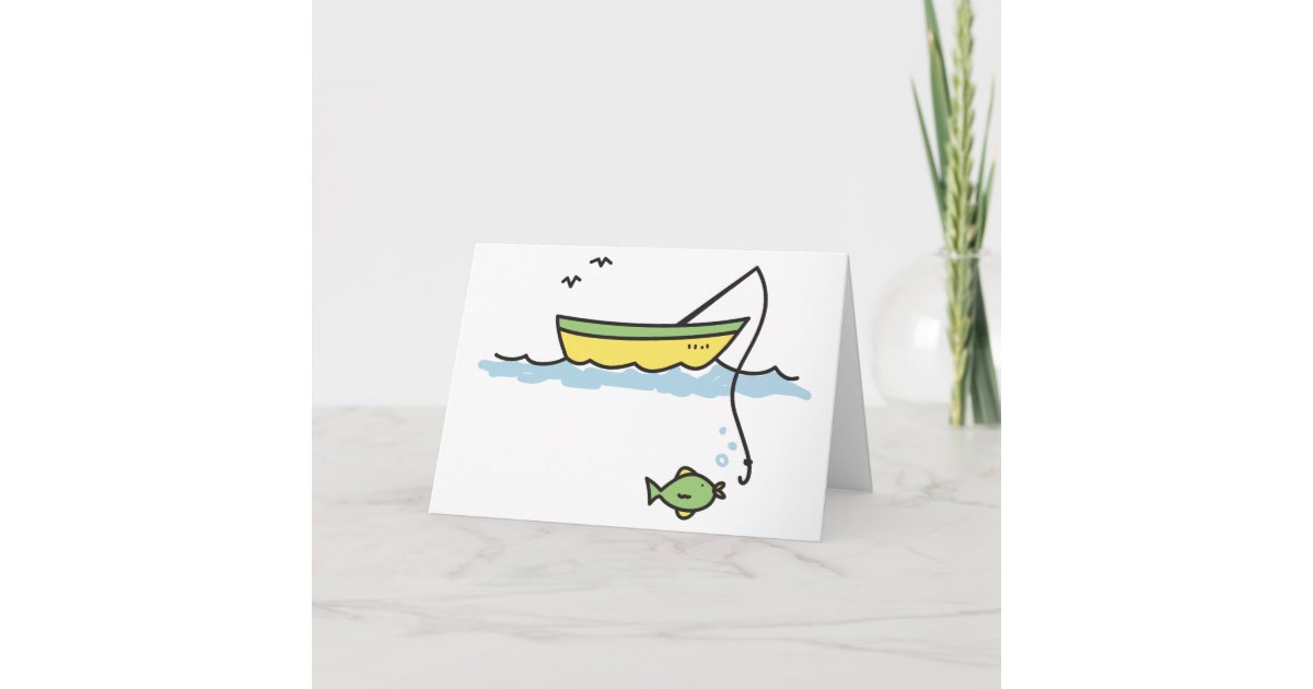 Fishing Boat Card | Zazzle
