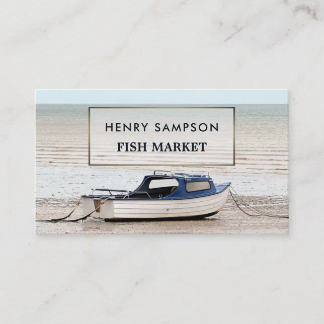 Fishing Boat, Fishmonger/Wife, Fish Market Business Card | Zazzle