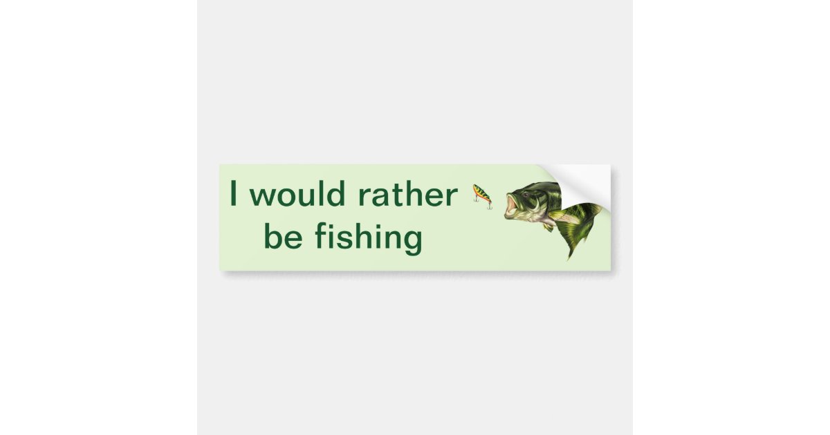 Fishing Bumper Sticker | Zazzle