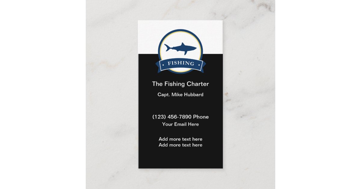 Fishing Charter Boat Captain Business Card | Zazzle