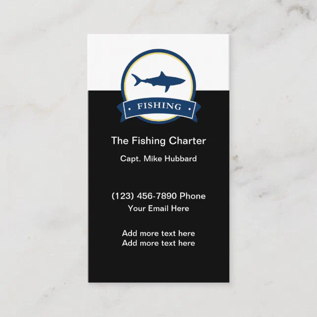 Fishing Charter Boat Captain Business Card | Zazzle