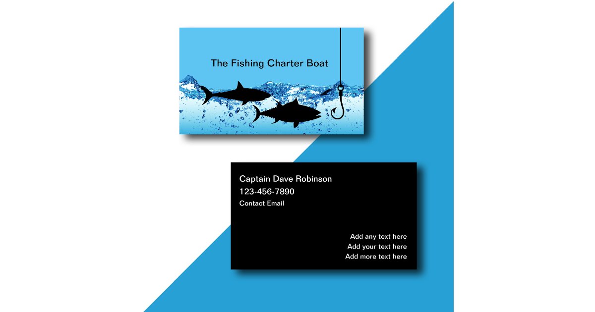 Fishing Charter Boat Captain Business Cards | Zazzle