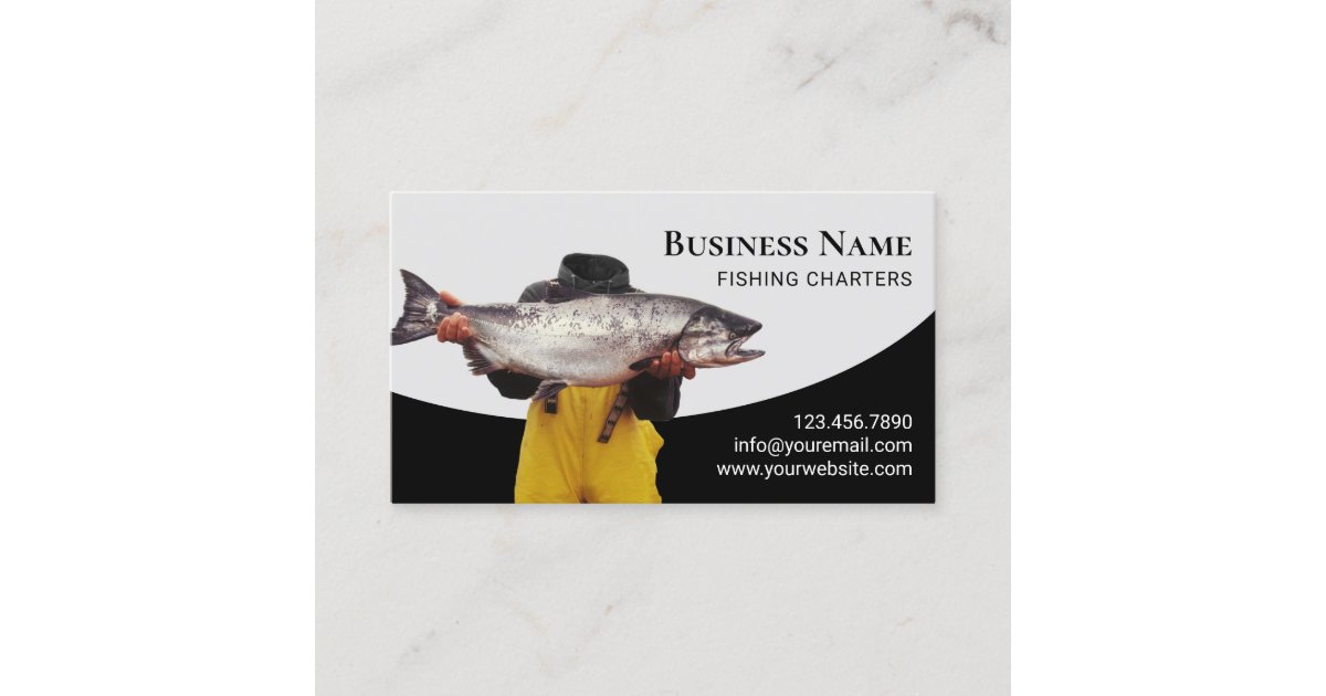Fishing Charters Professional Fisherman Business Card | Zazzle